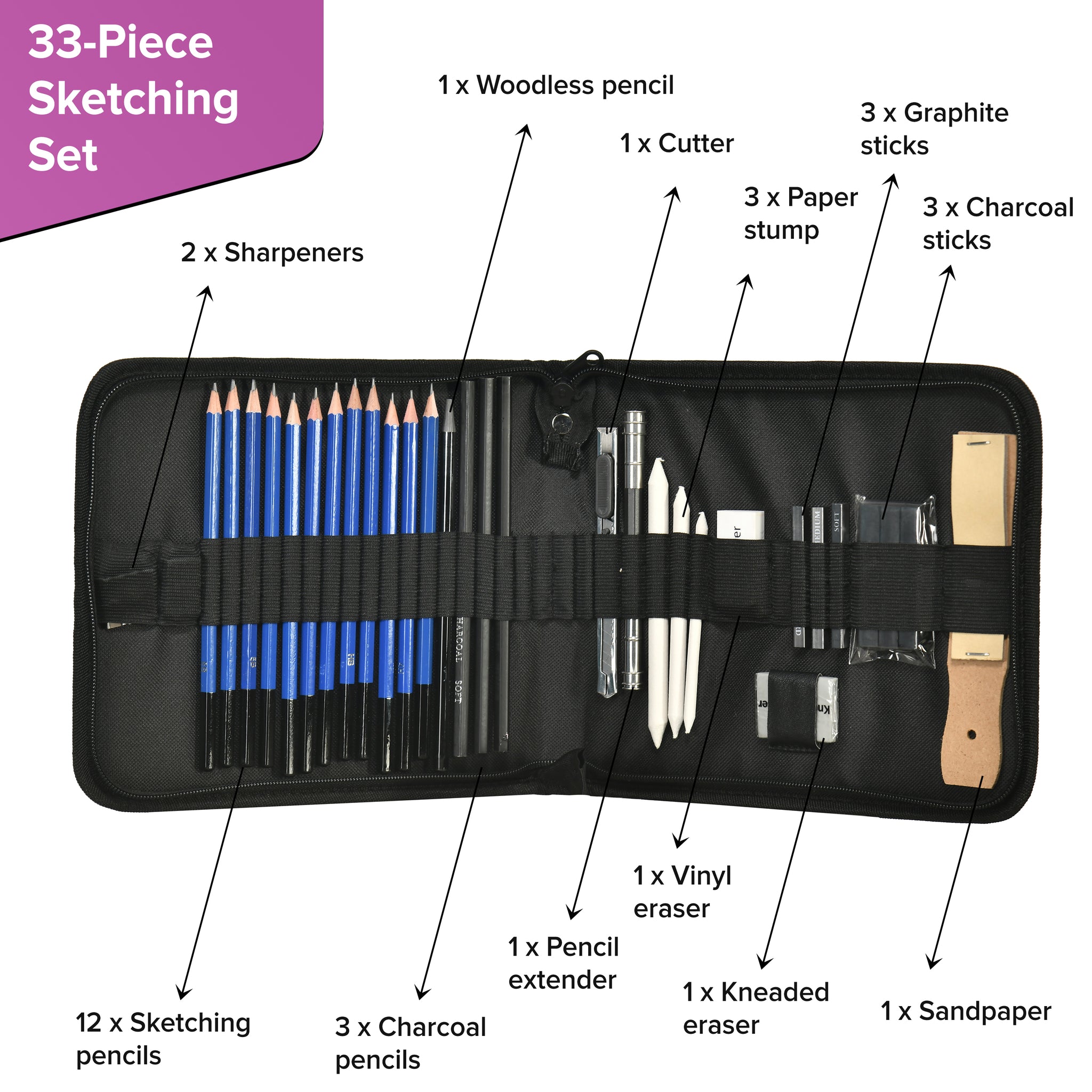 33-Piece Infinote Scribbly Drawing Kit: The Ultimate Gift for Aspiring